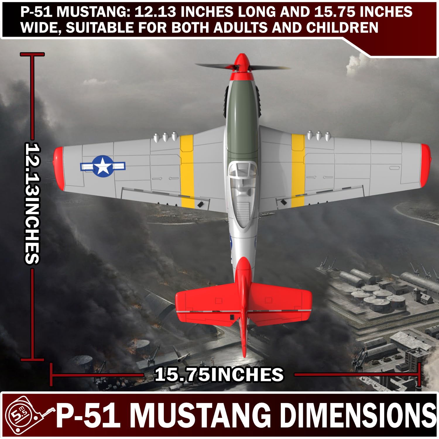 LEAMBE Remote Control Aircraft Plane, RC Plane with 3 Modes for Easy U-Turns and Control for Adults & Kids