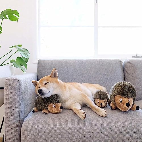 Outward Hound Hedgehogz Squeaky Dog Toy β Cuddly Soft Toy for Dogs - Durable Plush Fluffy Toy for Awesome Pets, LG, Model:32022, Brown, Medium