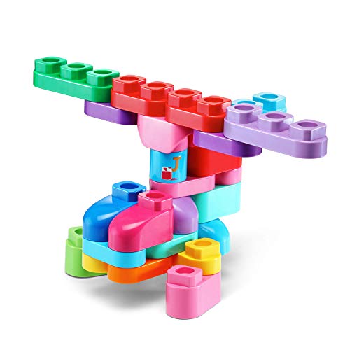 LeapFrog LeapBuilders 81-Piece Jumbo Blocks Box, Pink,24 months to 5 years