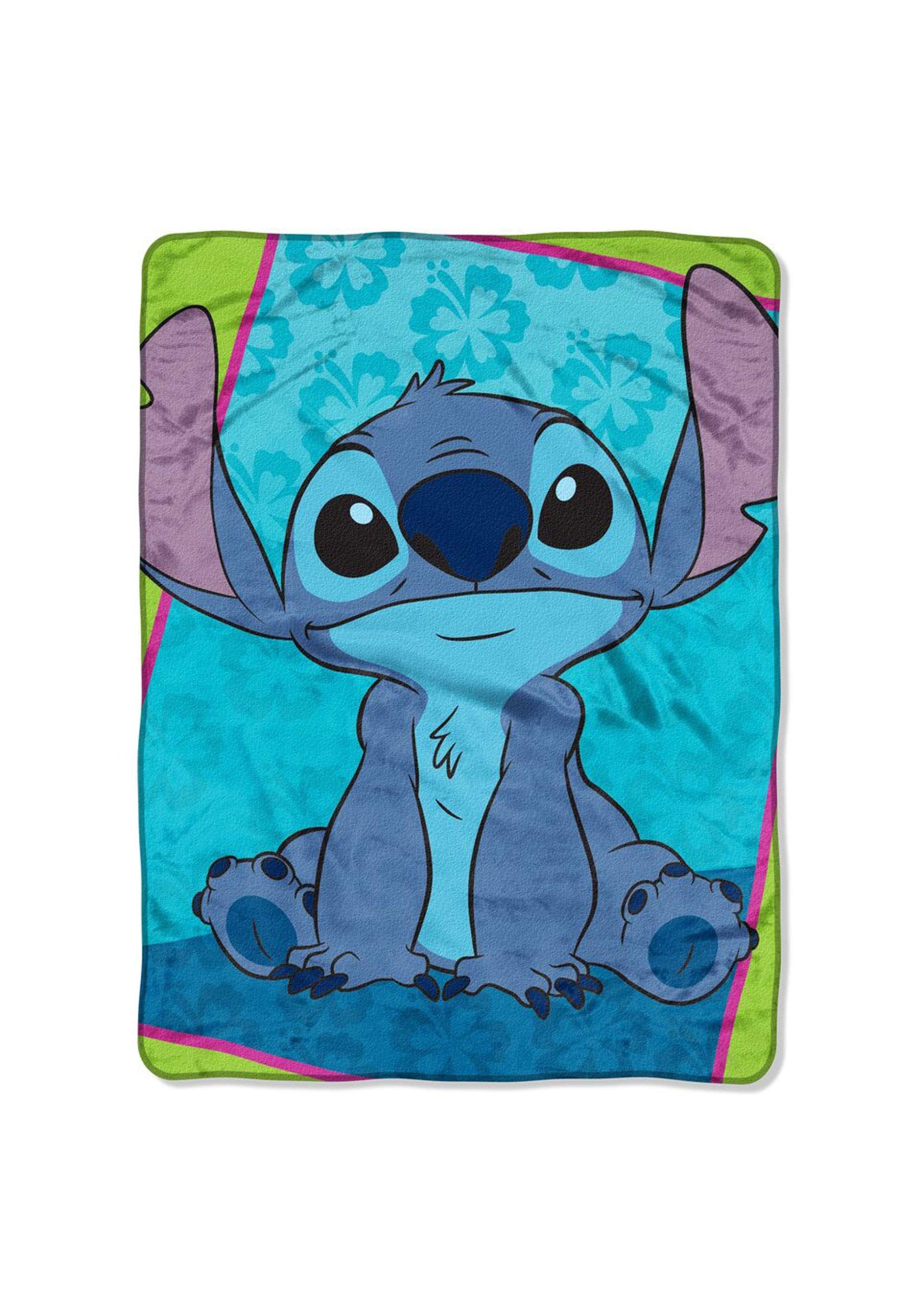 Disney's Lilo & Stitch, "Bad But Cute" Micro Raschel Throw Blanket, 46" x 60", Multi Color