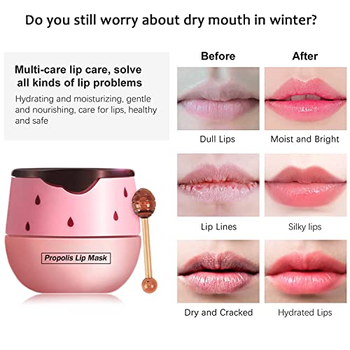 Charm Kiss 2PCS Lip Balm Lip gloss Strawberry Sleeping Lip Mask