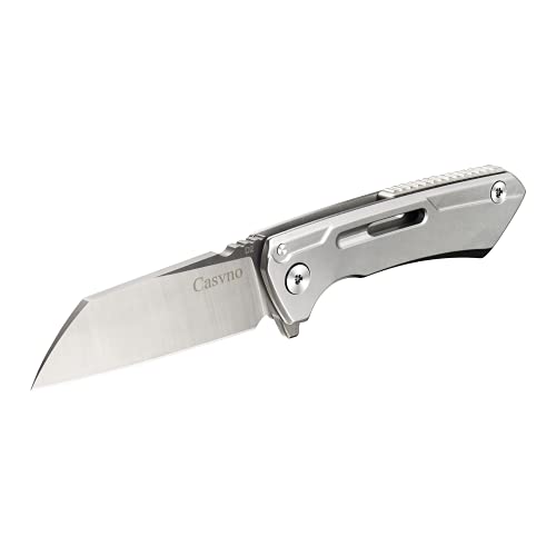 Casvno Pocket Knife Folding knife (F04B):2.68” D2 Steel Blade& Handle,SpeedSafe Assisted Open, Flipper, Liner and Tip Lock,3.79 oz