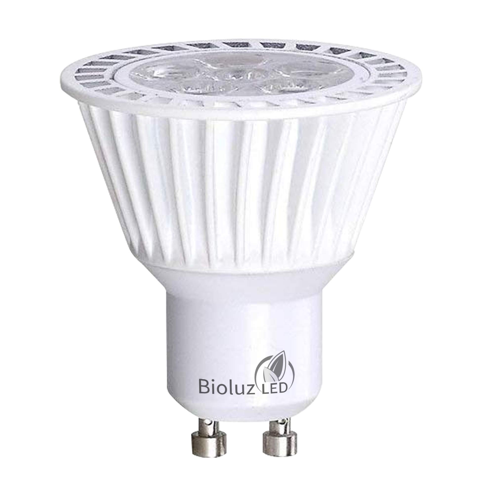 Bioluz LED 10 Pack Commercial Grade GU10 LED Bulb Dimmable 3000K 50W Halogen Replacement 120v UL Listed (Pack of 10)