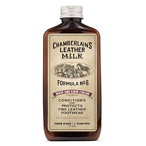 Leather Milk Leather Boot & Shoe Conditioner and Cleaner - No. 6 - All-Natural, Non-Toxic Shoe Care Cream Made in The USA. 2 Sizes. Includes Polishing Applicator Pad!