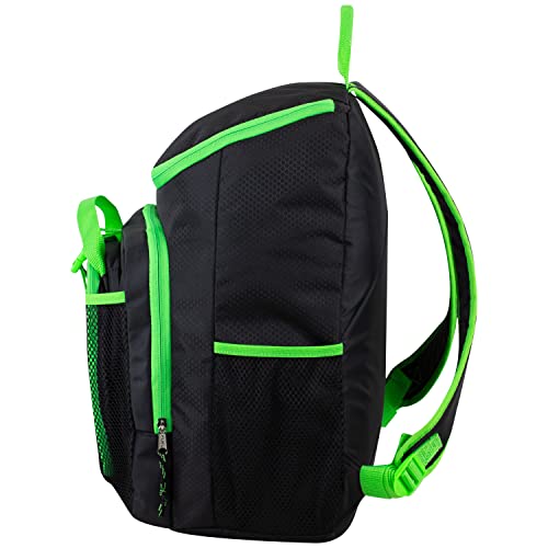 FUEL Top Loader Backpack with Lunch Box Combo β 18β Two Compartment Water Resistant Durable Adjustable Straps with Side Water Bottle Pockets 2 in 1 Set β Black