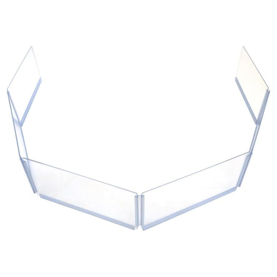 PENNZONI Extension Panels for Drum Shield w/Living Hinges, 1FT Tall Drum Panel Extension, Crystal Clear Acrylic Extension