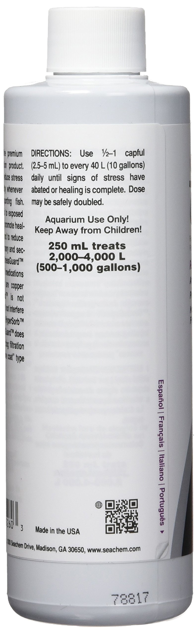 Seachem StressGuard Slime Coat Protection - Stress and Toxic Ammonia Reducer 250 ml