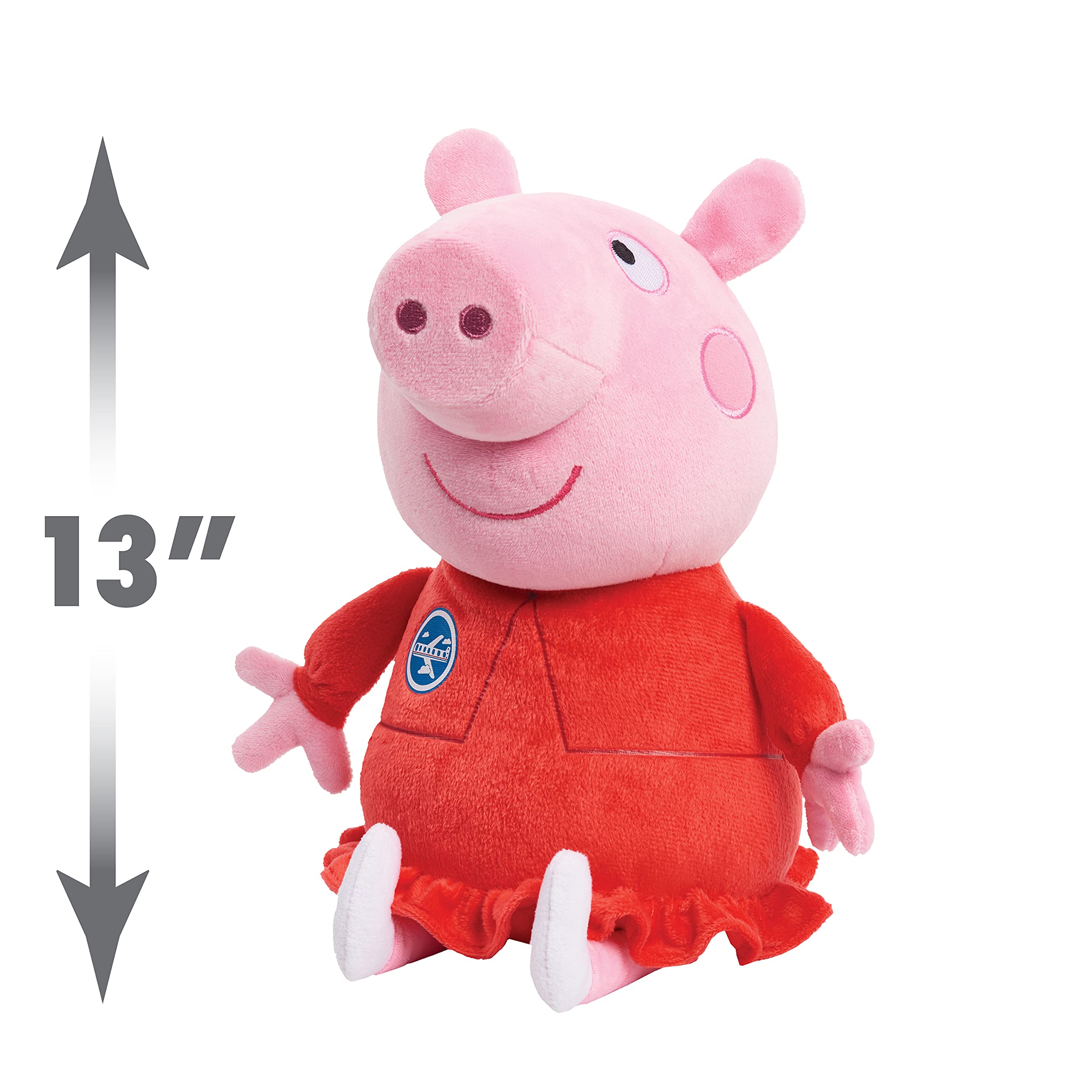 Peppa Pig 13.5-Inch Tourist Peppa Pig Plushie Stuffed Animal, Pig, Light Up Camera, Kids Toys for Ages 3 Up, Amazon Exclusive by Just Play