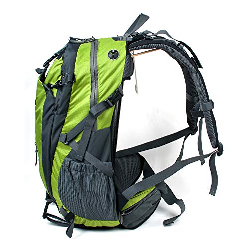 Distrade 40L Outer Frame Hiking Backpack with Rain Cover,Outdoor Sport Travel Daypack for Climbing Camping Touring,High-Performance Green