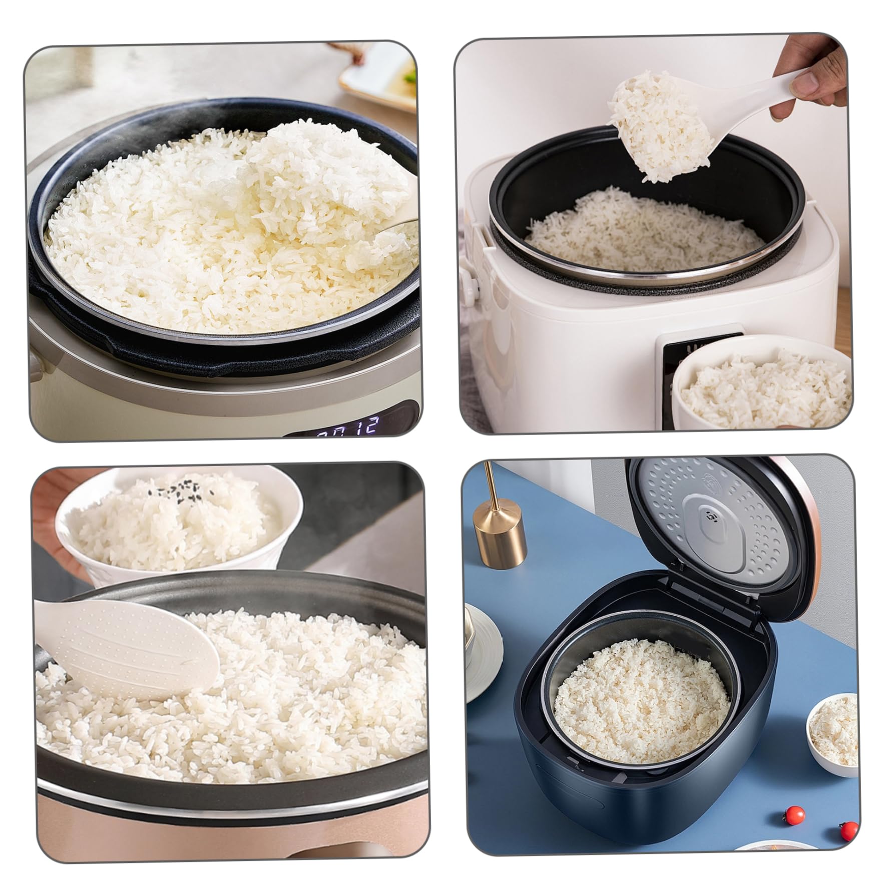 CurcKua Stainless Steel Rice Cooker Inner Pot Rice Cooker Stainless Steel Inner Pot 4L Stove Safe Polished Edged Rice Cooker Inner Pot with Scale & 3-Ply Bottom for Rice Pot Rice Cooker