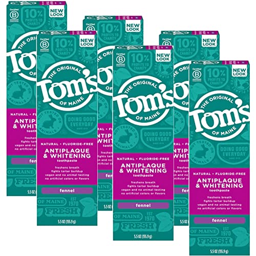 Tom's Of Maine Antiplaque and Whitening Toothpaste Fennel - 5.5 Oz - Case of 6
