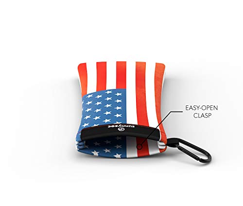 GOGGLESOC Sunnysoc Sunglasses Bag with Cleaning Cloth and Carabiner