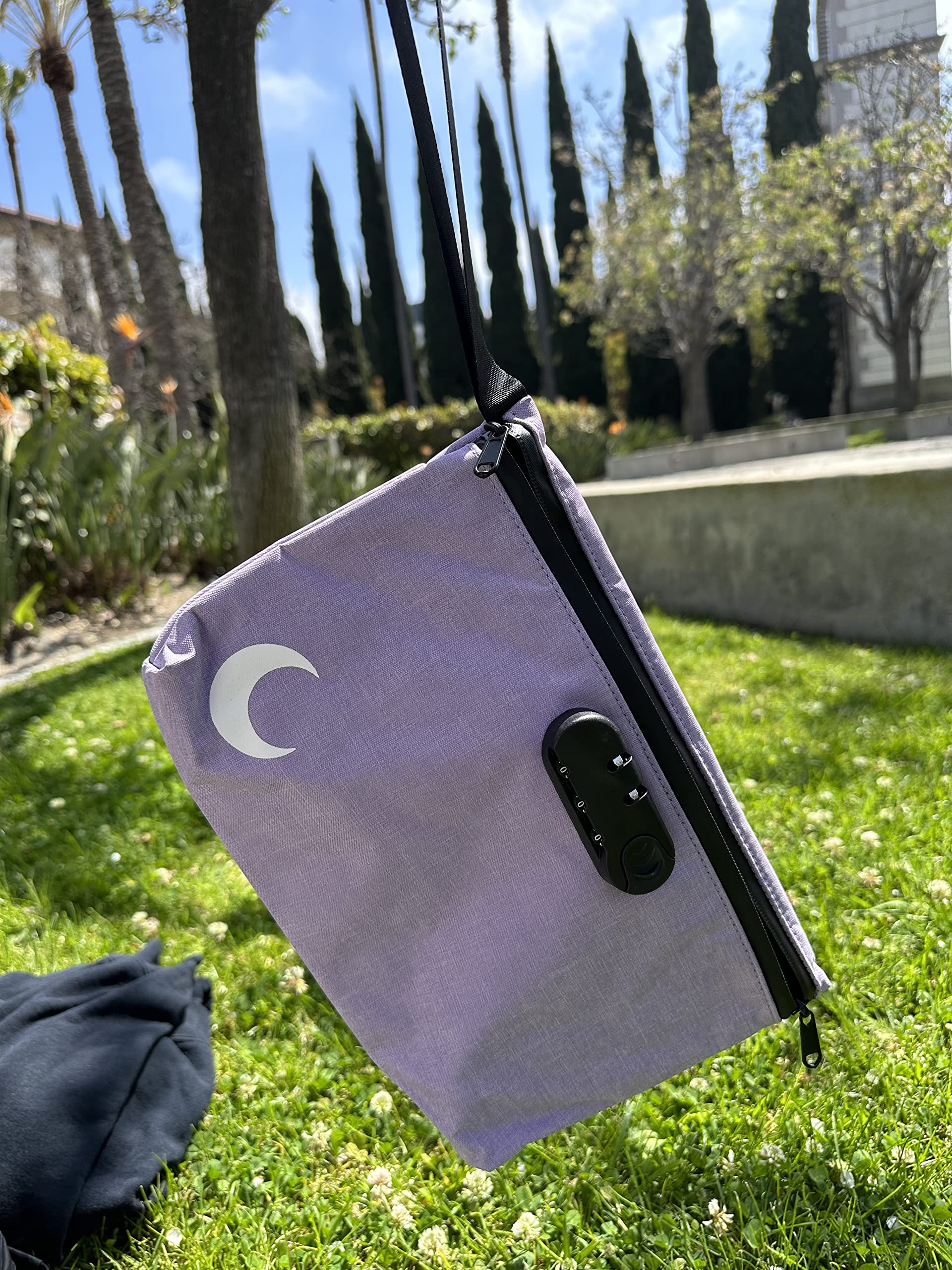 Brando Moon Purple Lock Bag with Combination - Smell Proof Lock Bag - Air Tight Sealed Zippers Pencil Bag