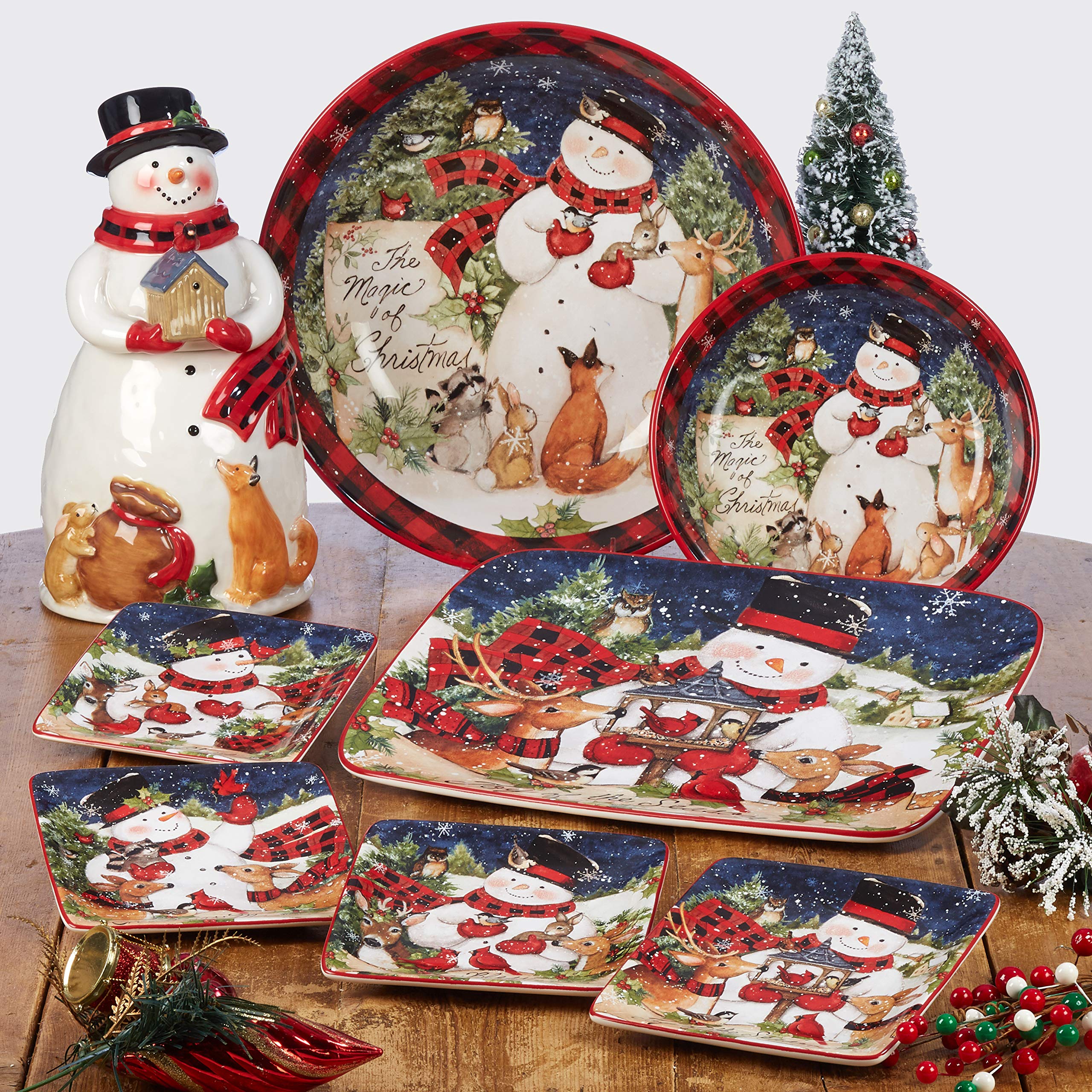 Certified International Magic Of Christmas Snowman 22 oz. Ice Cream/Dessert Bowls, Set of 4