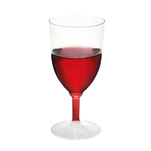 Party Essentials WINEBOX-6 Hard Plastic 1-Piece Wine Glass, 8-Ounce Capacity, Clear (Case of 48)