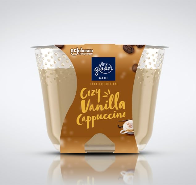 Glade Cozy Vanilla Cappuccino 3-Wick Candle