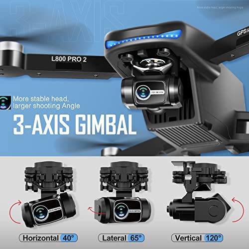 HHD Drones with Camera for Adults 4k,3-Axis Gimbal, Foldable RC Quadcopter with 5G WiFi FPV Live Video,50 Minutes Flight Time, App Control,2 Batteries
