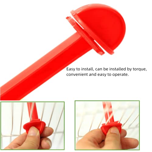 HONGYUNHX 10 Plastic Stand Perches Holders Canary Finch Budgie Bird Cage Plastic Stand Perches Holders,Green,R1