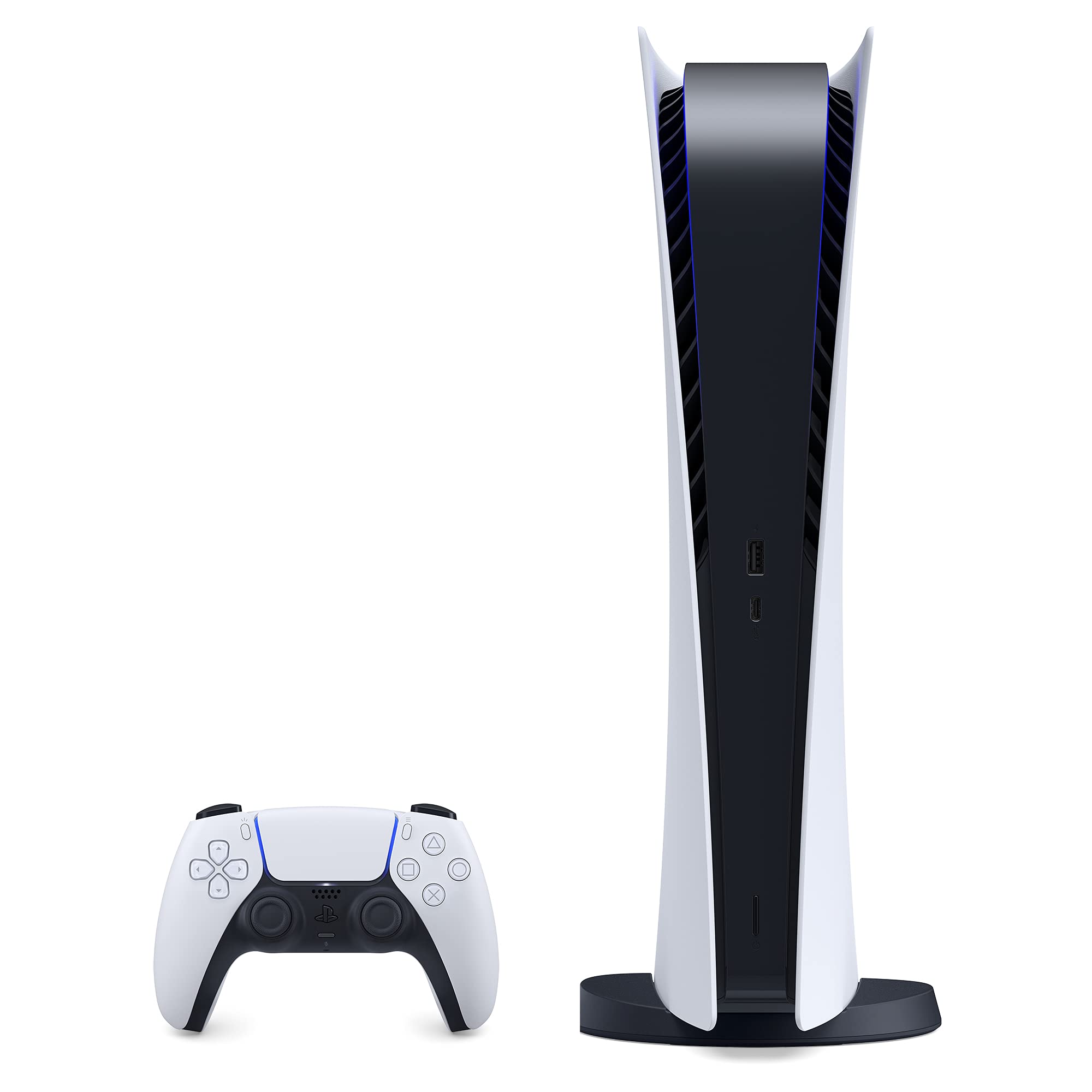 Sony PlayStation 5 Digital Edition 825GB Gaming Console + 1 Wireless Controller for PS5, 8-Core x86-64-AMD Ryzen Zen 2 CPU, 16GB GDDR6, 8K Output, Up to 120FPS, Michooyel HDMI_Cable