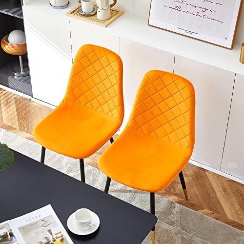 Homedot 5 Pieces Dining Room Set for 4, Modern Dining Table Elegant Velvet Kitchen Chair High-Back Dining Chair with Sturdy Metal Legs for Kitchen,Dining,Living Room