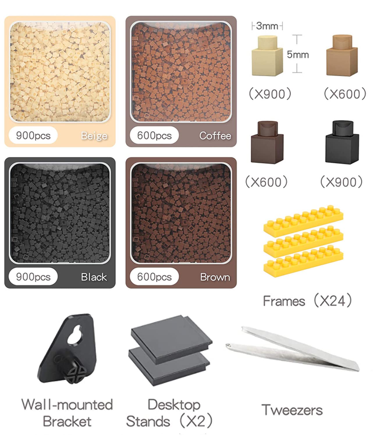 Personalized Mosaic Portrait Custom Building Kit for Adults Kids Micro Bricks Art Customized Your Own Photo Create Picture Unique Gift (Small/7.8"x7.8")