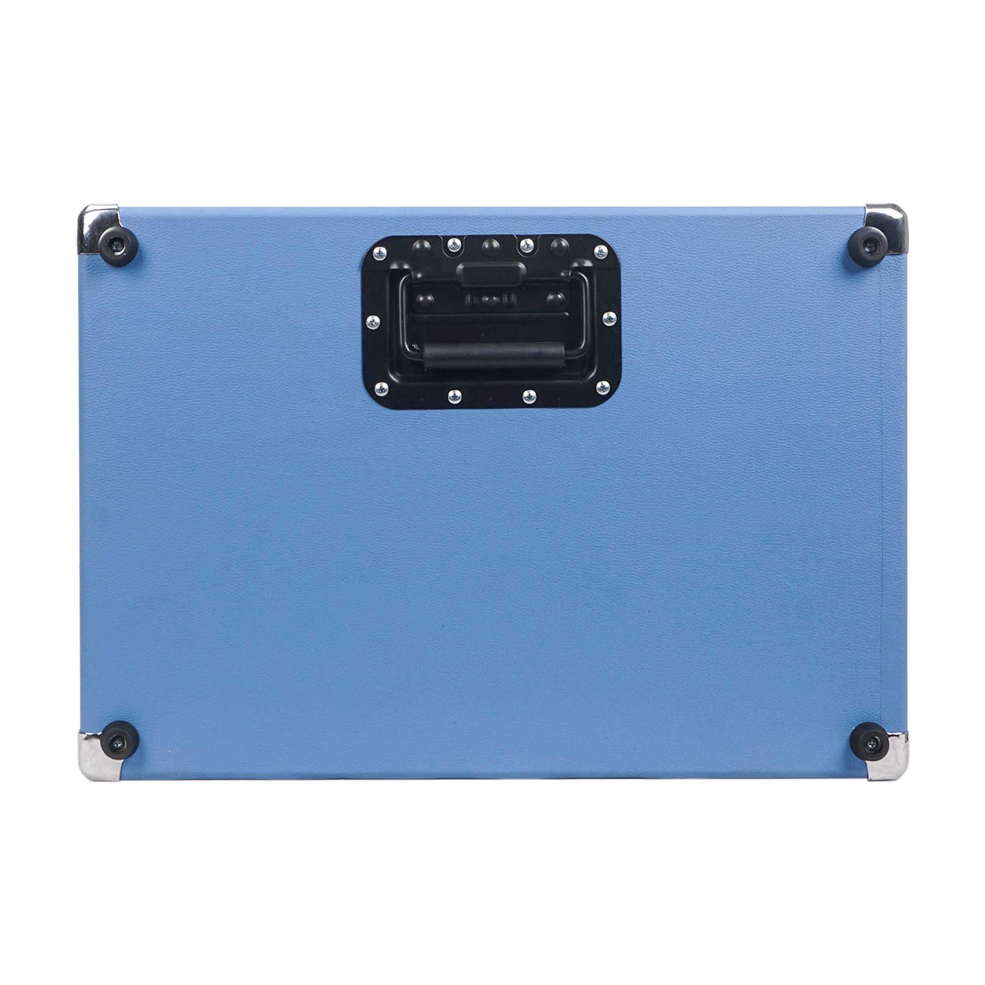 Sound Town Vintage 4U Amp Rack Case, 12.5" Depth with Rubber Feet, Dust Cover, Kickstand, Beau Blue (STVRC-4BL)