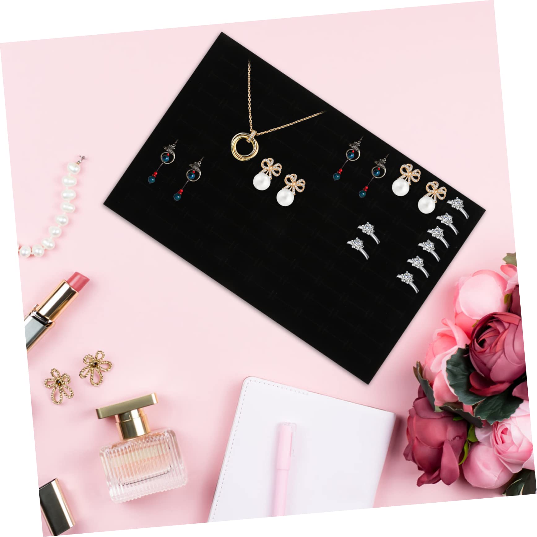 Cabilock 16 pcs jewelry box pad earring display stands for selling jewelry organizer inserts ring tray for jewelry earring holder insert jewelry holder ring storage sponge showcase earrings