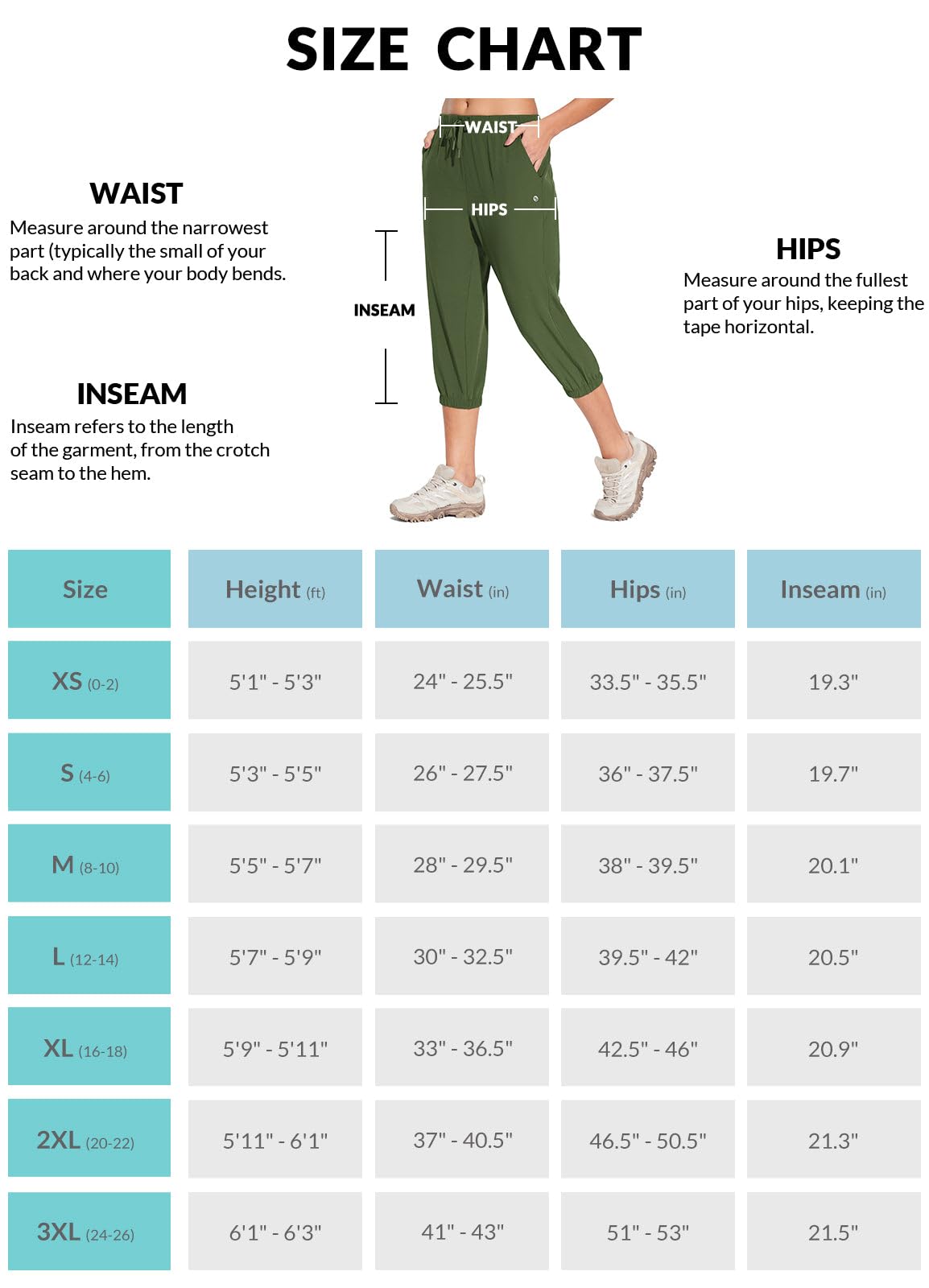 BALEAF Women's Lightweight Capris Joggers Running Hiking Shorts Quick Dry Sun Protection Pockets Blue Medium