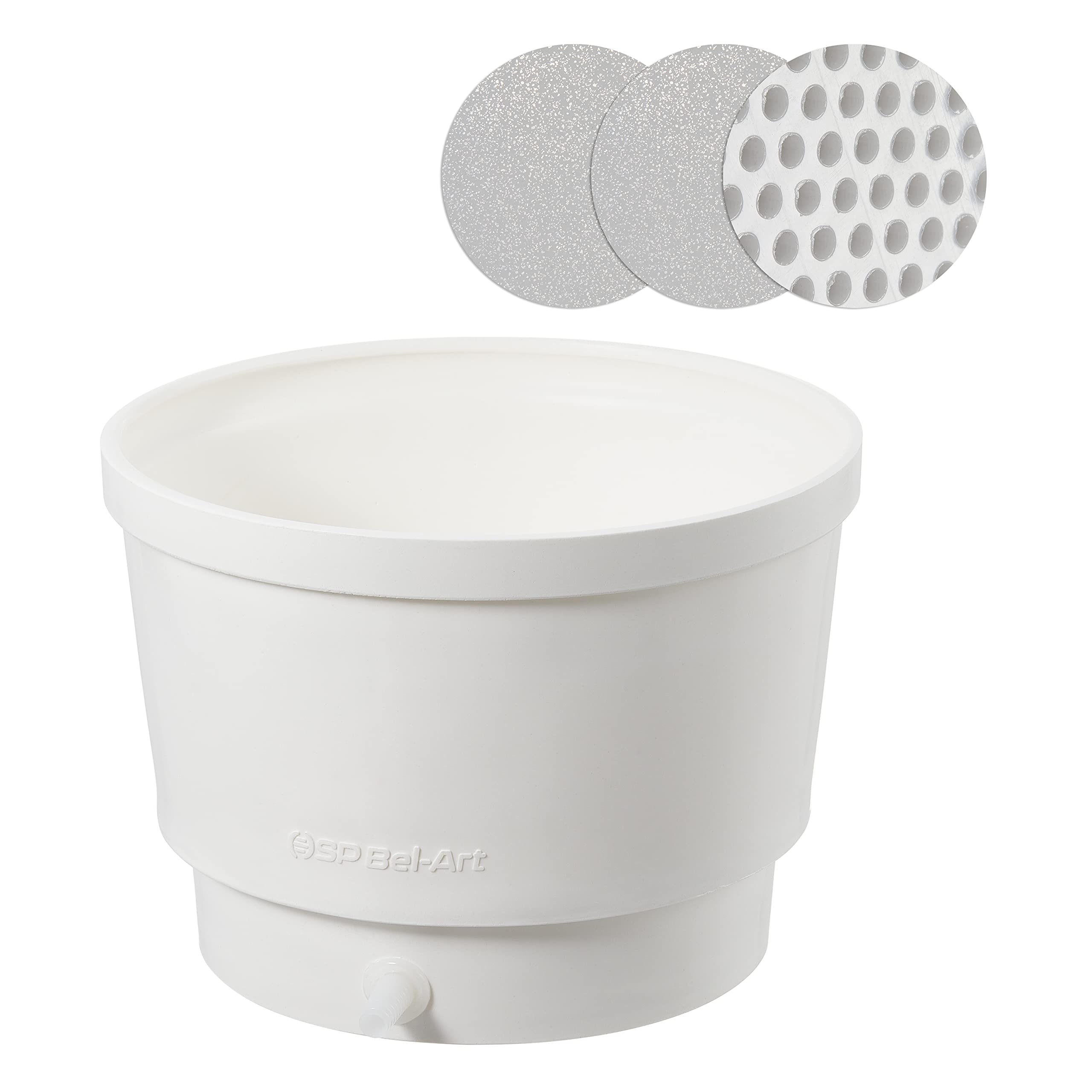 SP Bel-Art Polyethylene Buchner Table-Top Funnel with Perforated Removable Plate; 10.25 in. I.D, 8 in. Height (H14627-1260), White