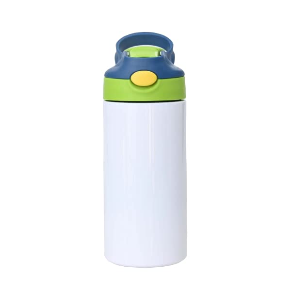 Buwaters 12 Oz Kid Sublimation Tumbler Blank Strainght Insulated Cute Sippy Cup Stainless Steel Water Bottle (5pack)