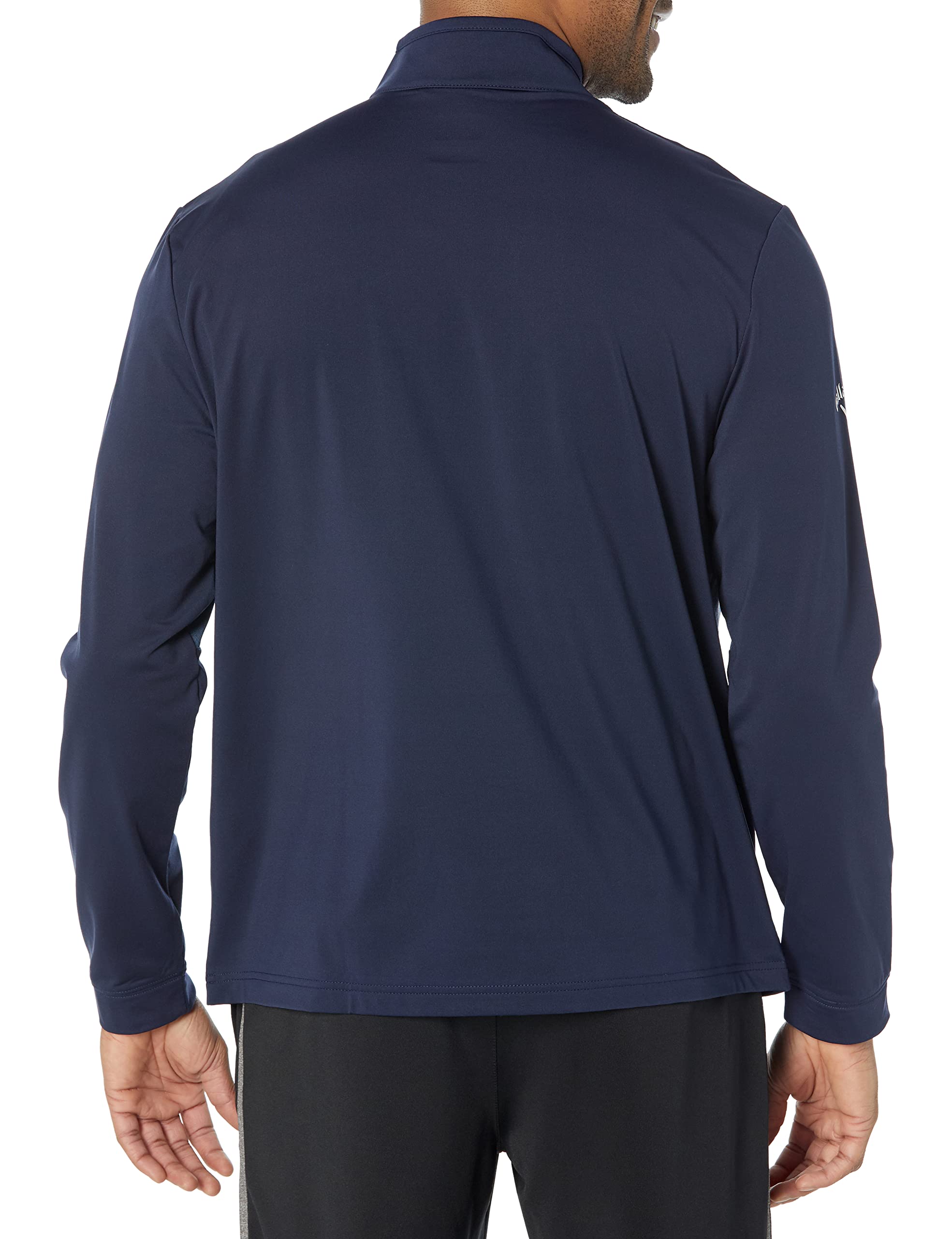 Callaway Men's Aquapel 1/2 Zip Mixed Media Base Layer, Peacoat, Large