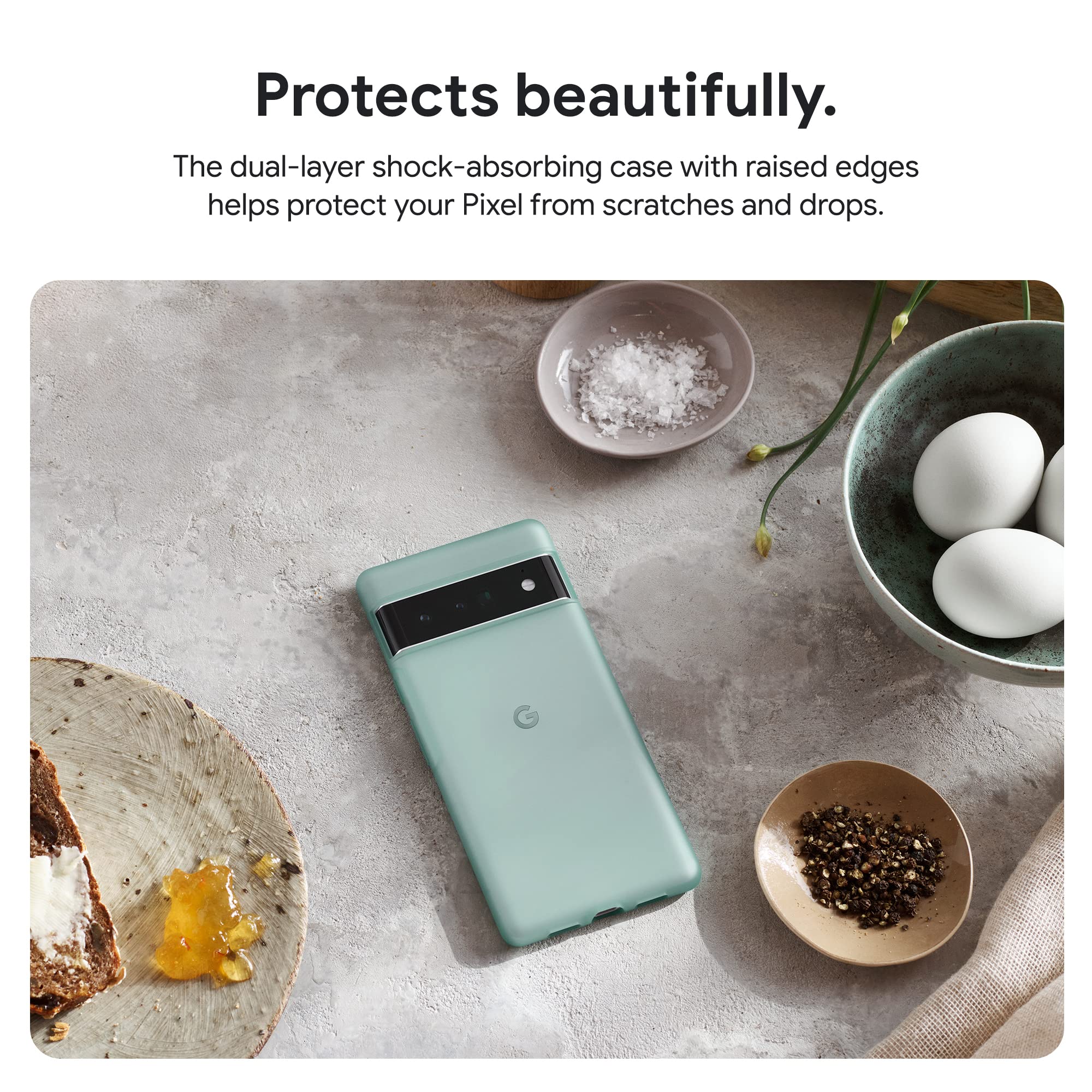 Google Pixel 6 Pro Case - Phone Case with Dual-Layer Shock-Absorbing Protection - Soft Sage