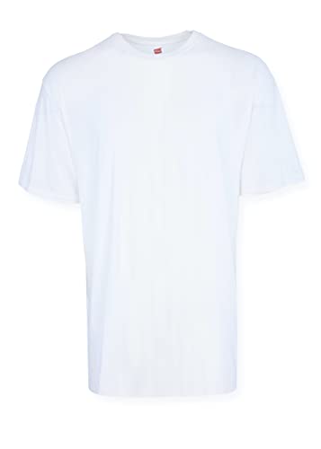 Hanes Men's Tagless ComfortSoft Crew Undershirt, White, Large/Tall (Pack of 5)