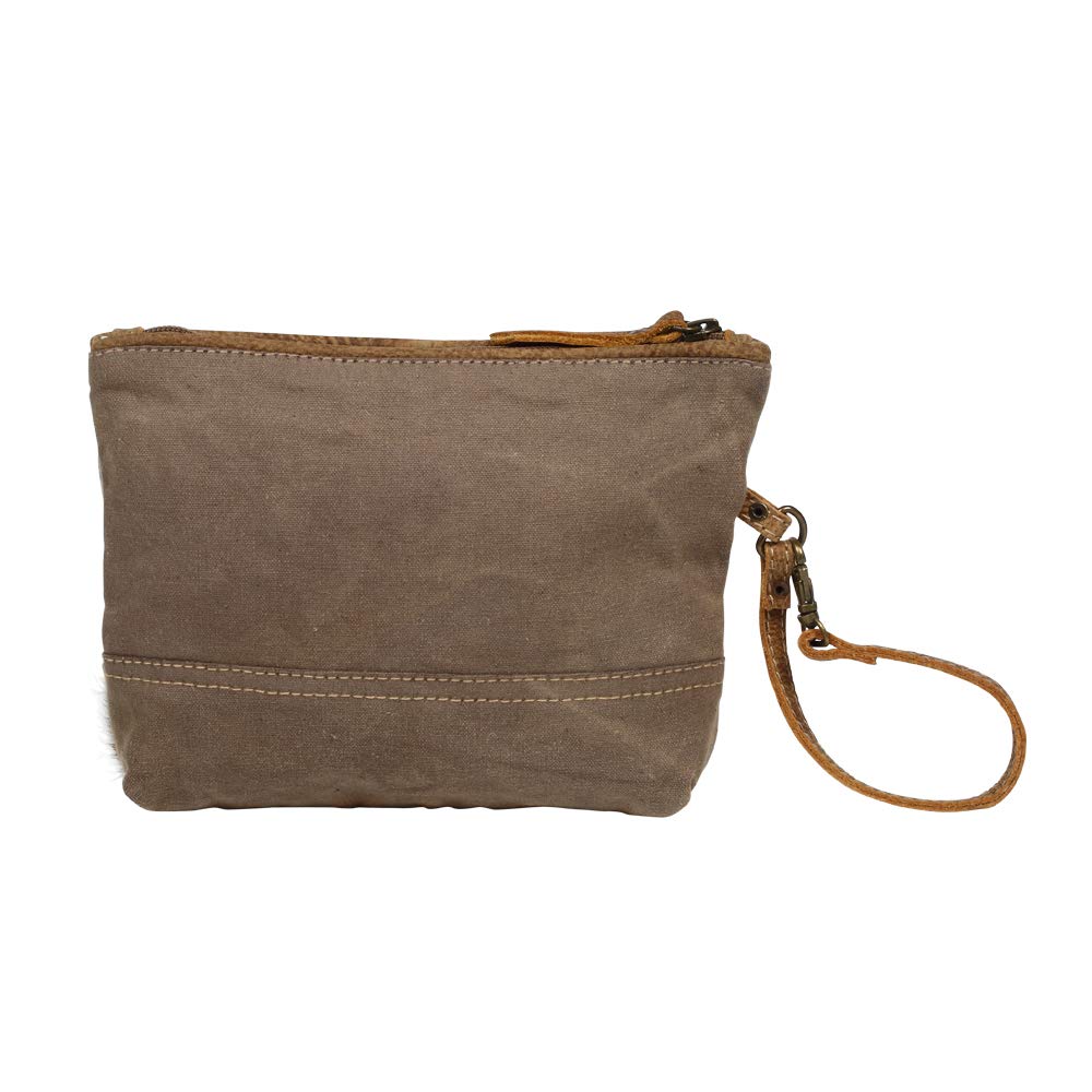 Myra Bag Foxy Tribe Upcycled Canvas Wristet Pouch Bag S-1240
