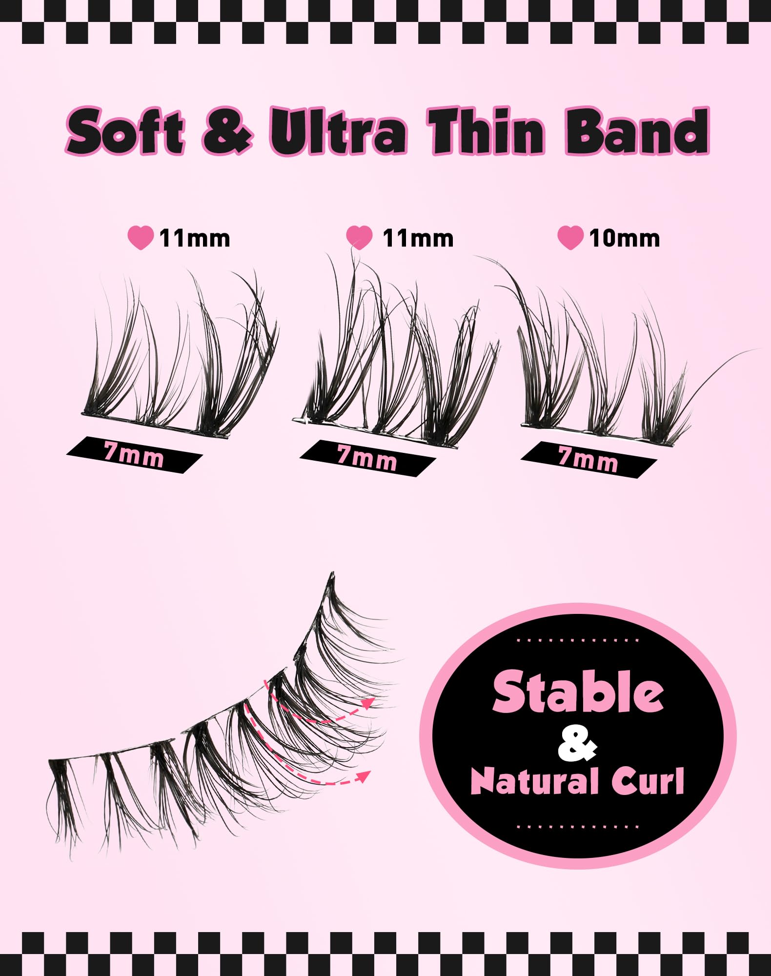 Jiocolor Manga Lashes Eyelashes 7 Pairs Lashes Natural Faux Mink Lashes Pack Fluffy False Eyelashes Cat Eye Lashes Curl False Eyelashes JE03 wispies Lashes