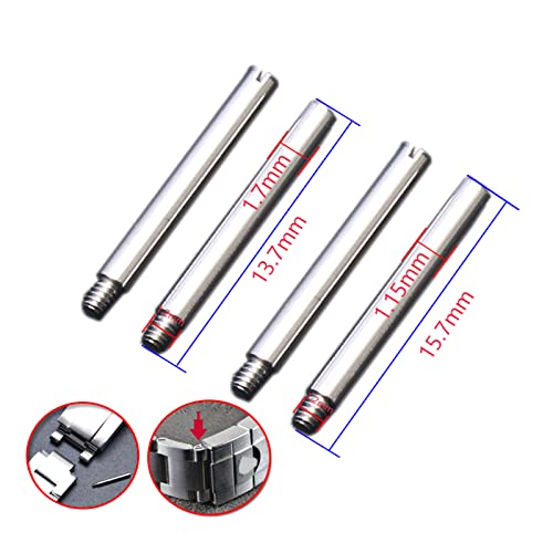 Hooxue 13.7mm 15.7mm Watch Buckle Screw Tube Kit Rubber Strap Fits For Rolex Submariner Oyster Perpetual Series (15.7mm)