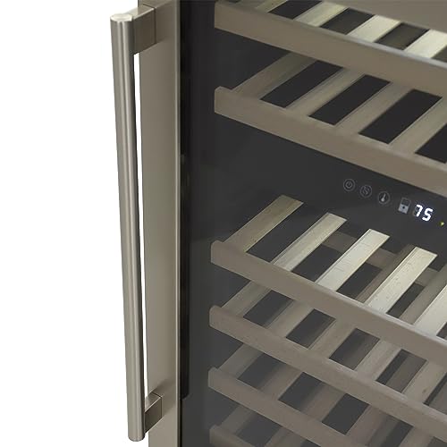 DUURA Elite DE430WCDZSS Wine Cooler Designer Series Dual-Zone, 46-Bottle, Metallic