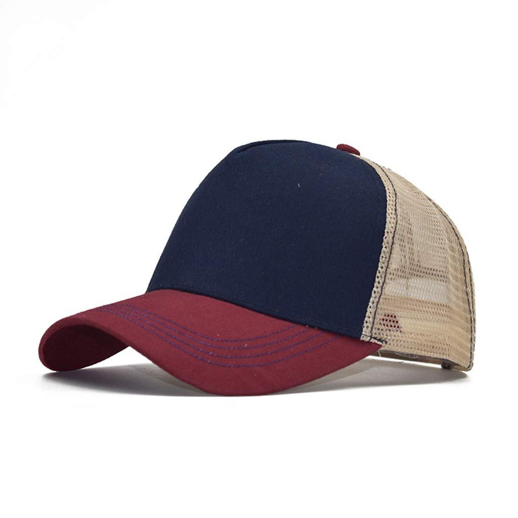 Casual Cap Baseball Adult Outdoors Sunshade Hop Cap Net Hip Baseball Caps Frame Hat Red