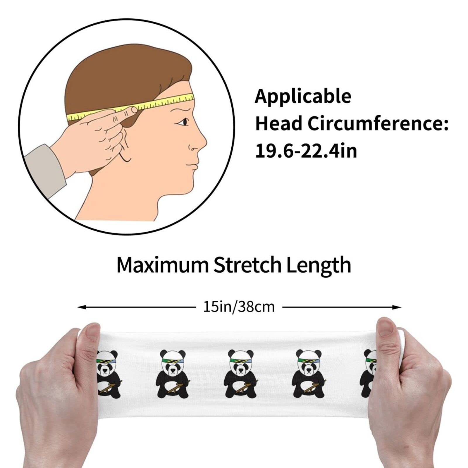 Camping Headband Ninja Panda Wood Sword Hairband Breathable Sweatbands