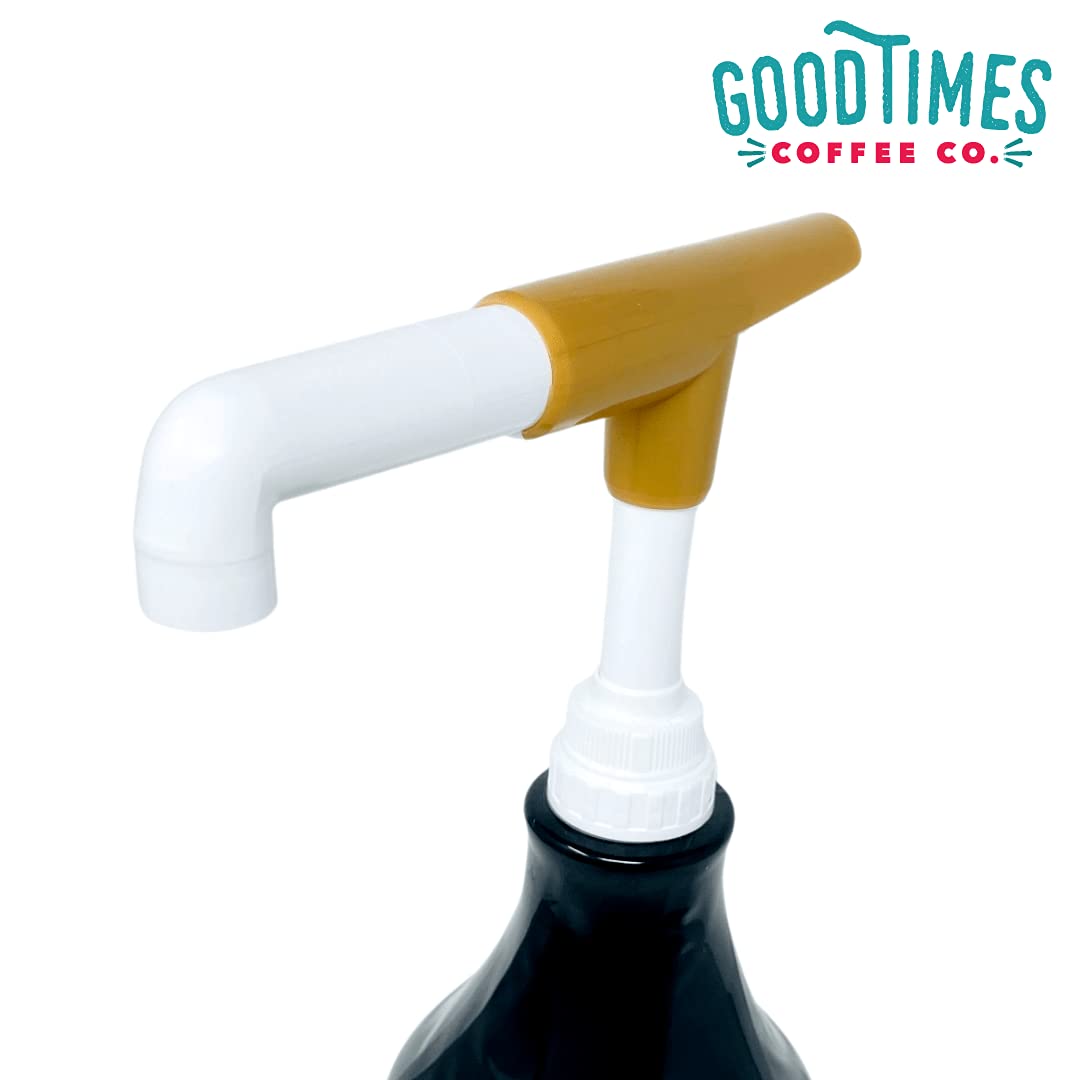 Good Times Coffee Co. Sauce Pump Dispenser for Ghirardelli Bottles, Fits 87.3 to 90.4 Ounce Bottles