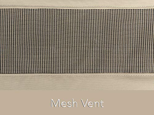 Covermates Round Firepit Cover โ Water-Resistant Polyester, Mesh Ventilation, Fire Pit Covers-Khaki
