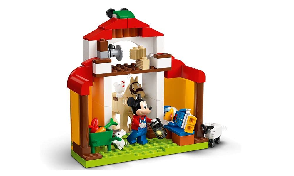 LEGO Disney Mickey and Friends Mickey Mouse & Donald Duck’s Farm 10775 Building Kit; A Creative Play Set for Kids; New 2021 (118 Pieces)