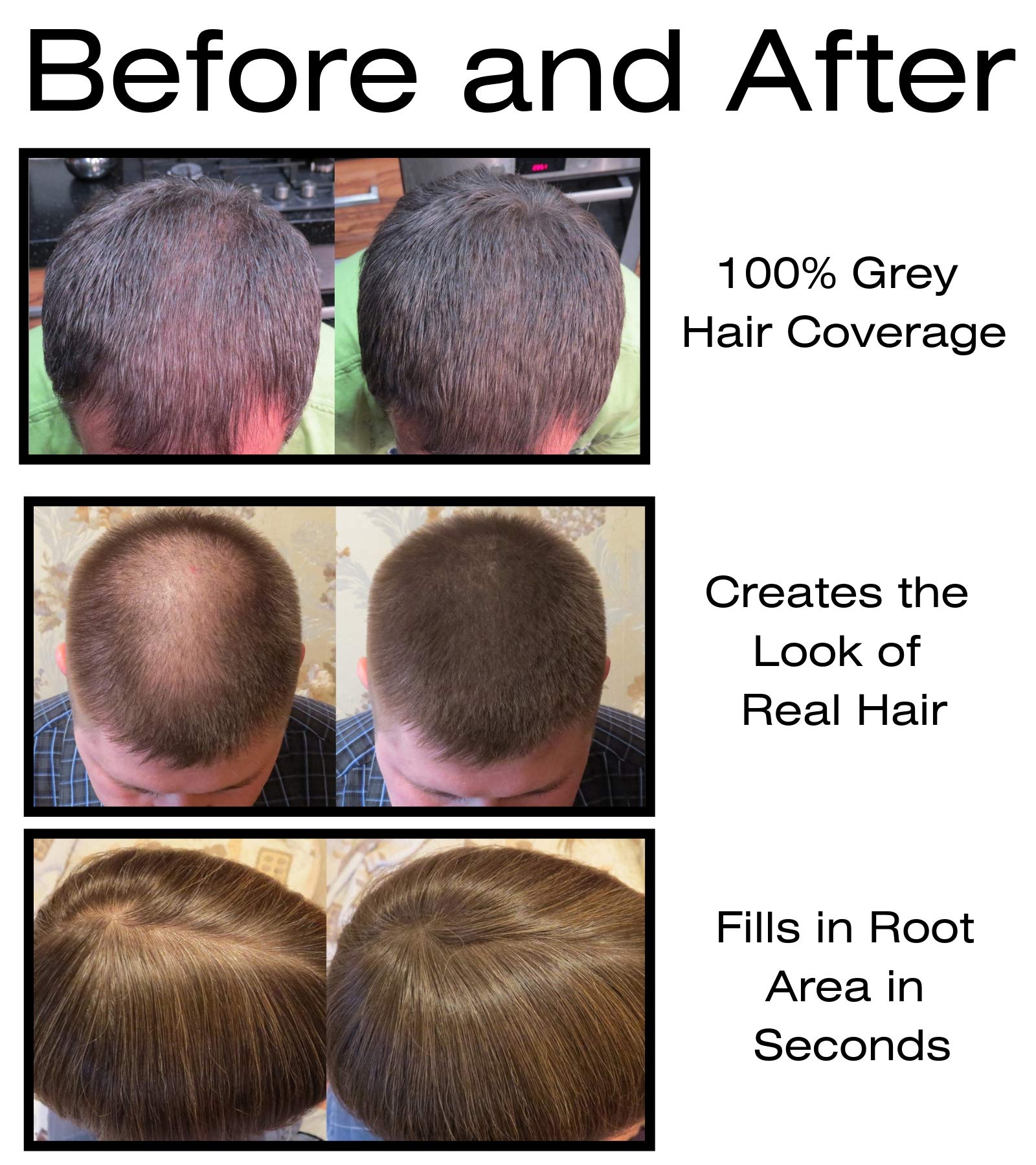 Thicken It 100% Scalp Coverage Hair Powder - BLACK - Talc-Free, Water Resistant Hair Loss Concealer, Thicker Than Hair Fibers & Sprays