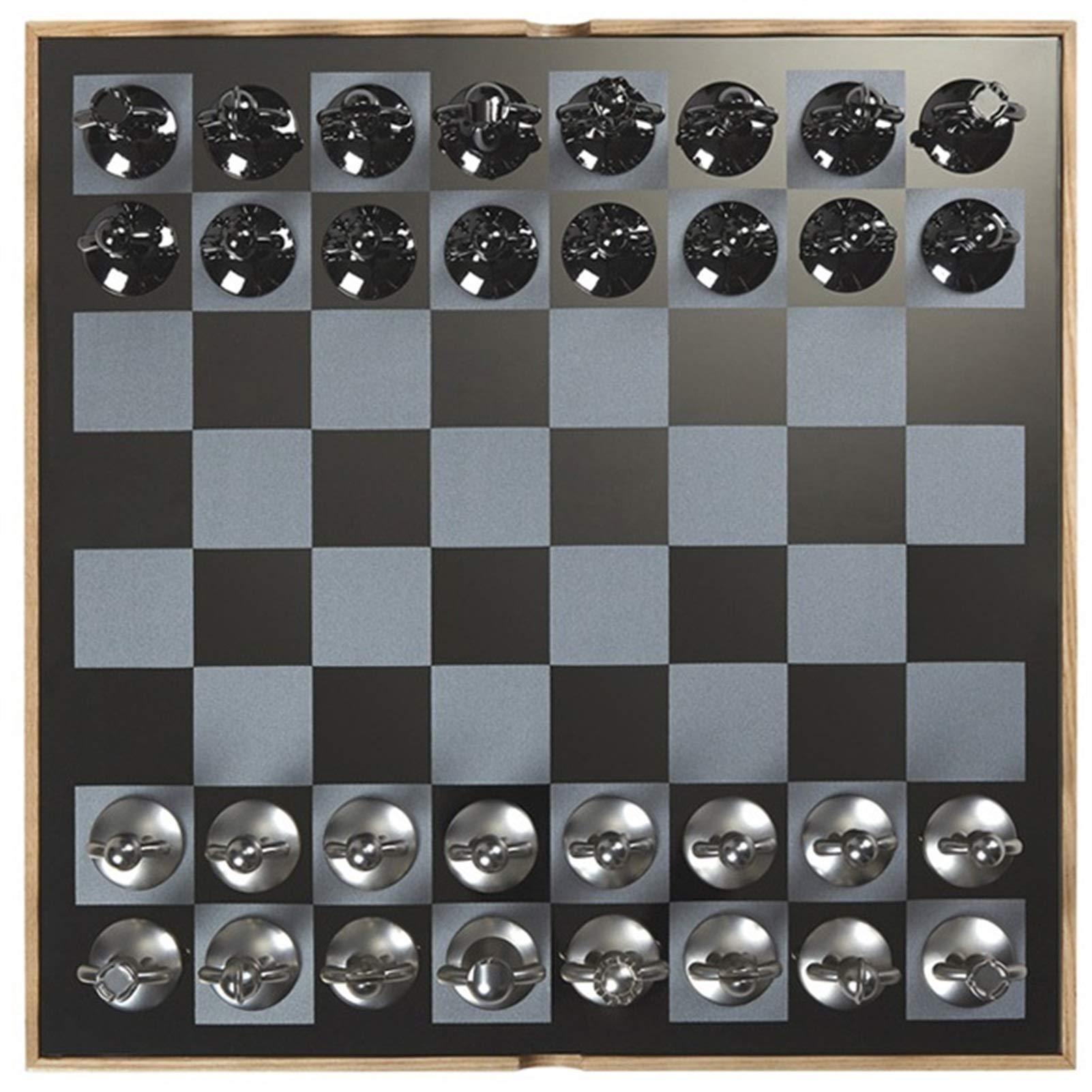 Chess Decoration Wooden Chess Board Metal Chess Piece Living Room Home Decoration Decoration Gift
