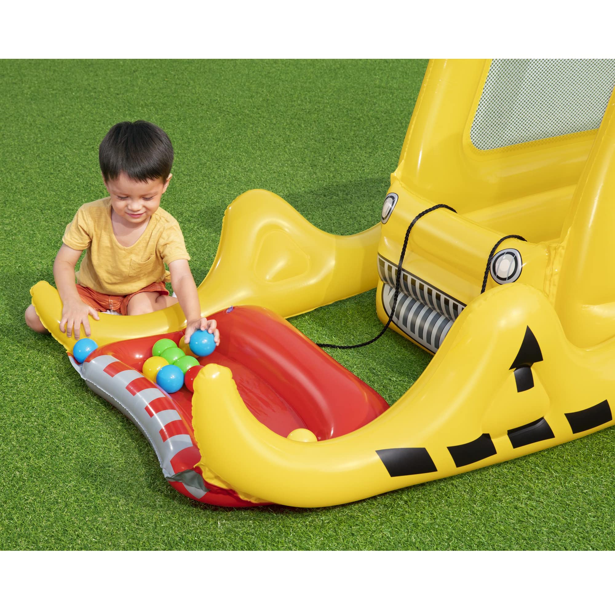 Bestway: Dozer Ball Pit - Inflatable, Indoor/Outdoor Use, Includes 25 Play Balls, 78x41x33 Inches, Ages 2+