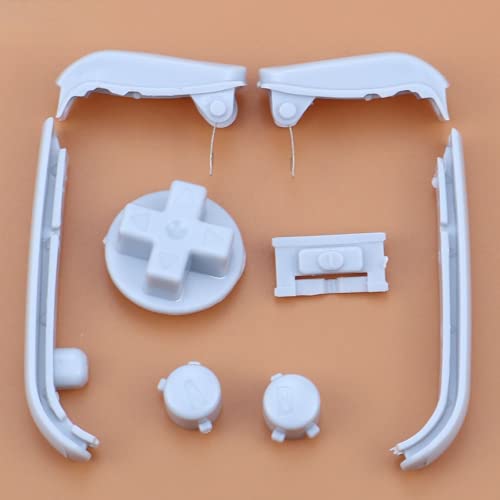 Multi-Color D Pads Power Switch On Off Buttons Keypads L R A B Buttons for Gameboy Advance GBA Buttons Frame (Grey)