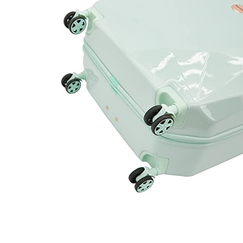 kensie Women's 3D Gemstone TSA Lock Hardside Spinner Luggage, Mint, 20-Inch Carry-On