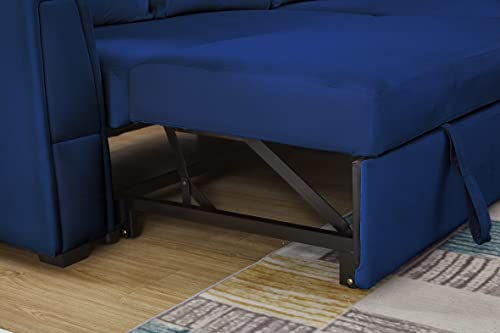 Legend Vansen 91'' L-Shaped Convertible Sectional Sleeper Sofa with Pull-Out Bed and Storage,with Reversible Chaise,Convertible Sofa for Living Room and Apartment