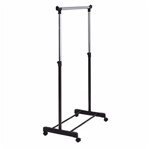 EYHLKM Adjustable Rolling Clothes Hanger Coat Rack Floor Hanger Storage Wardrobe Clothing Drying Racks with Shoe Rack