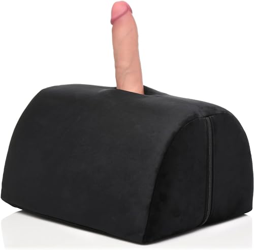 BEDROOM BLISS Love Toy Cushion for Men, Women & Couples. Great for Sexual Positioning & Deep Penetration, Saddle-style Mount with Toy Pocket. High-Density Foam. Easy to Clean Covers. 1 Piece, Black